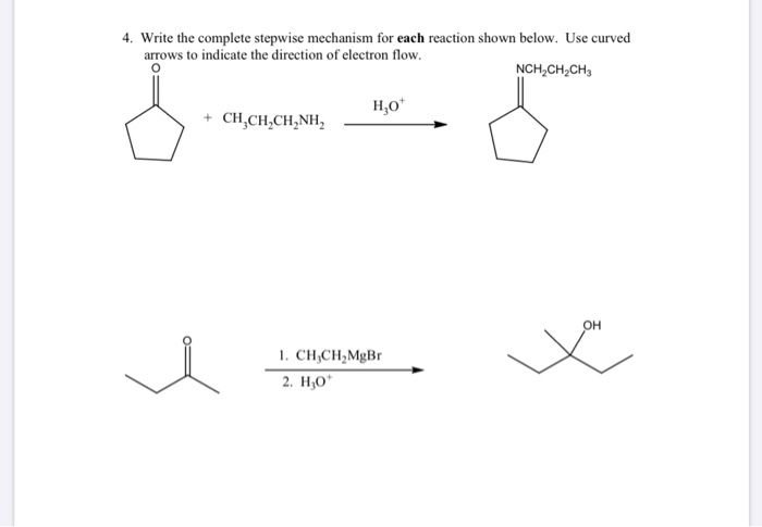 Solved 4. Write the complete stepwise mechanism for each | Chegg.com