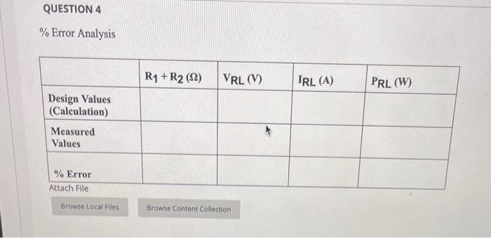 \% Error Analysis | Chegg.com