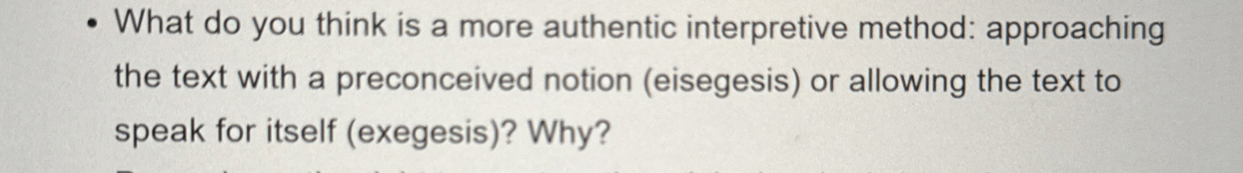 Solved What do you think is a more authentic interpretive | Chegg.com