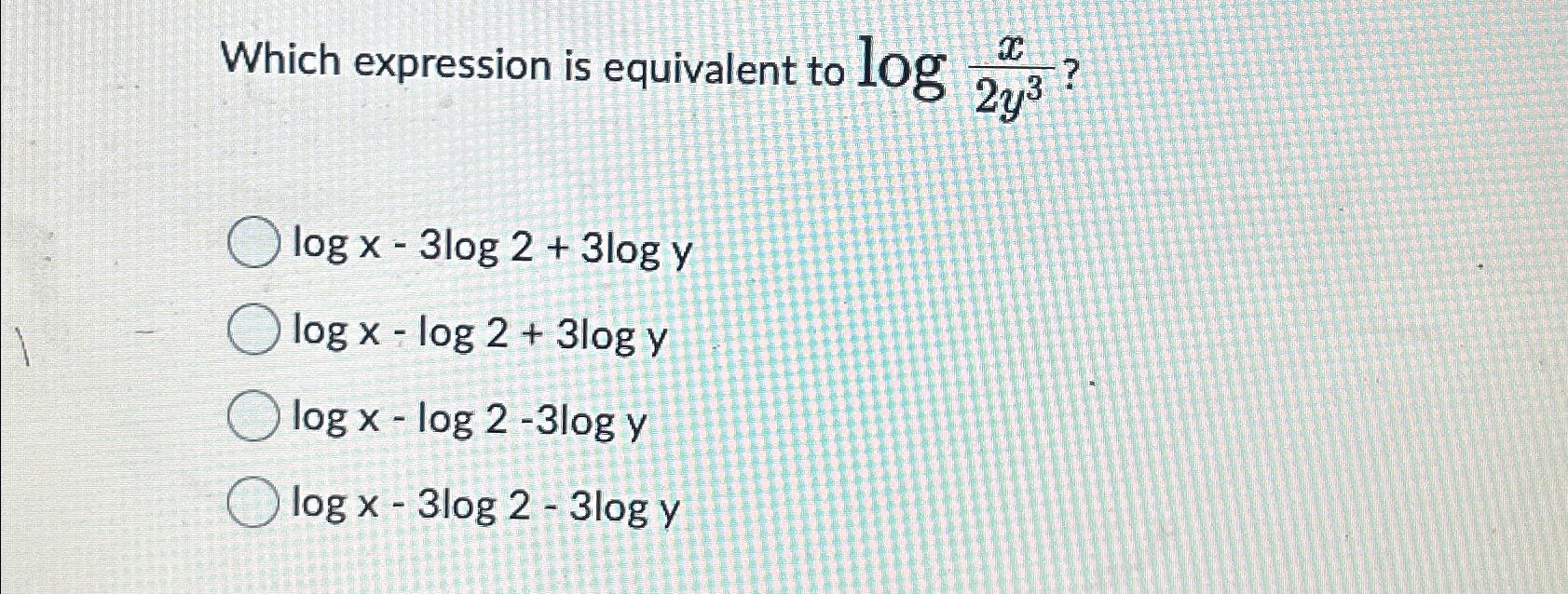 Solved Which expression is equivalent to | Chegg.com