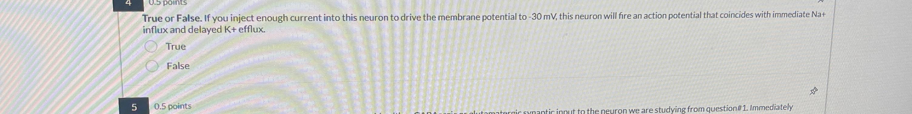 Solved True or False. If you inject enough current into this | Chegg.com