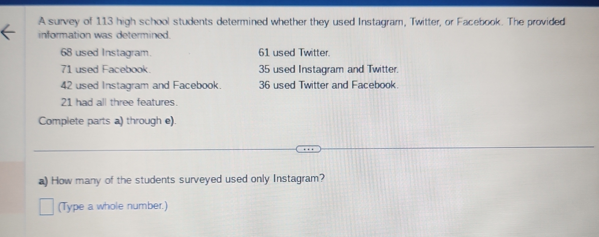 Solved Create a graph of A survey of 113 ﻿high school | Chegg.com