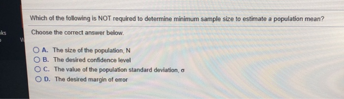 Solved Which of the following is NOT required to determine | Chegg.com