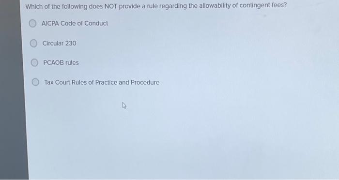 Solved Which of the following does NOT provide a rule | Chegg.com