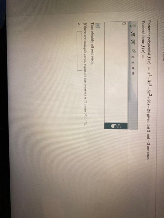 Solved Write the cubic polynomial function f() in expanded | Chegg.com