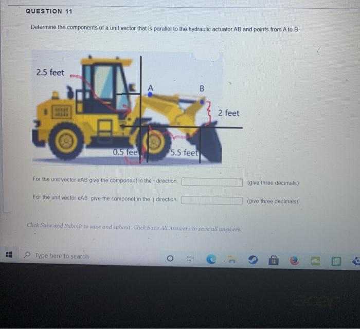 Solved QUESTION 11 Determine the components of a unit vector | Chegg.com