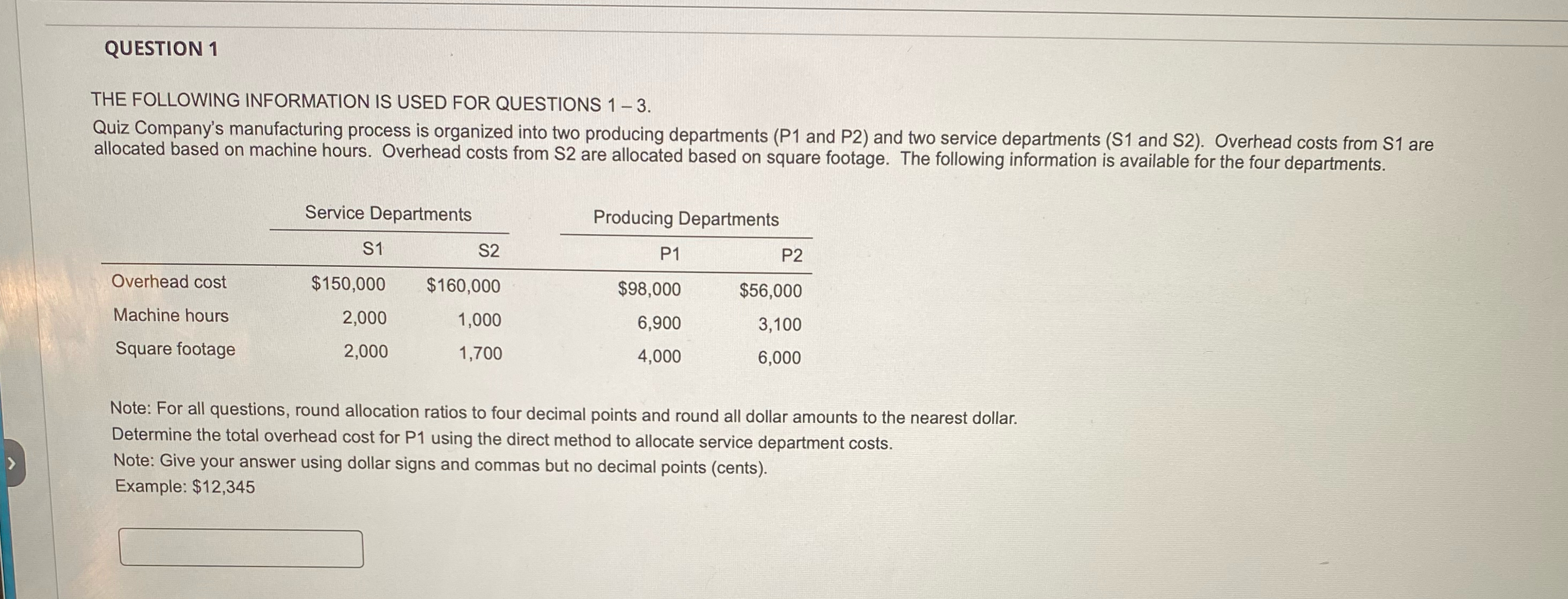 Solved QUESTION 1THE FOLLOWING INFORMATION IS USED FOR | Chegg.com