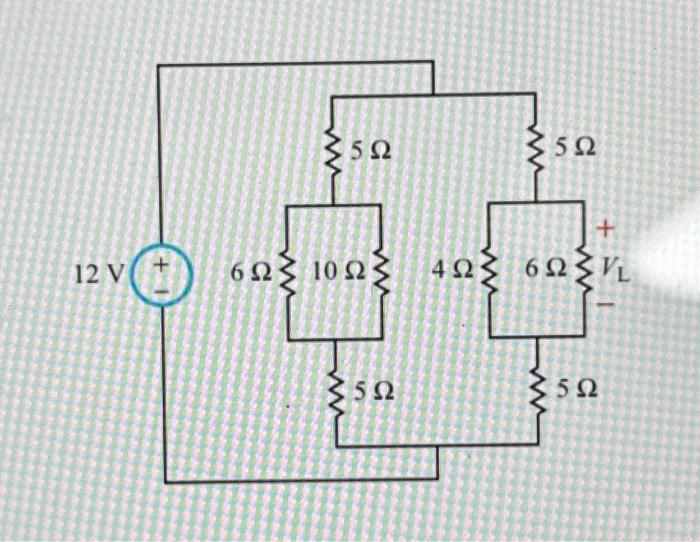 Solved find voltage L using voltage divider | Chegg.com
