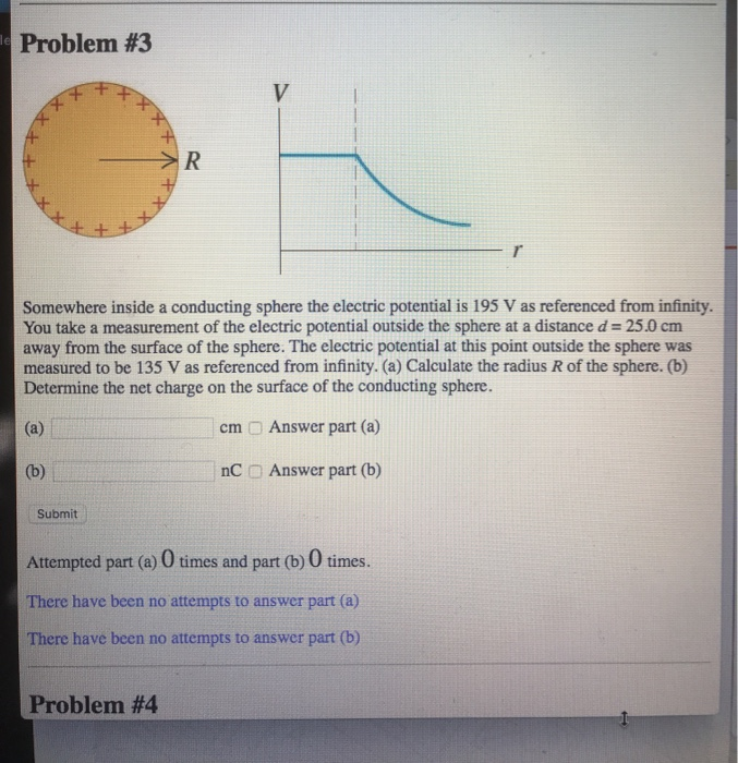 Solved Problem #3 + Somewhere inside a conducting sphere the | Chegg.com