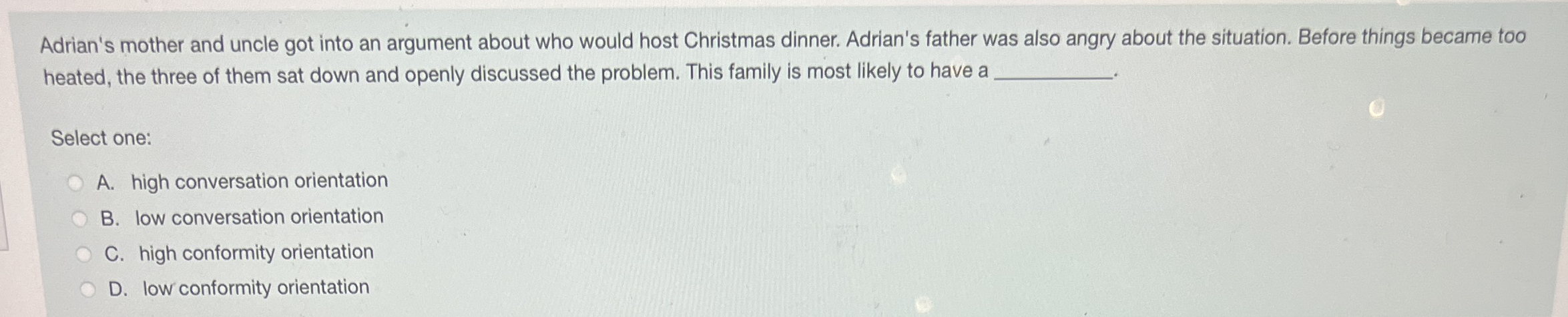 Solved Adrian's mother and uncle got into an argument about | Chegg.com