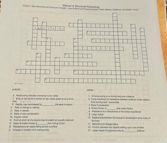 Solved Manual of Structural Kinesiology Chapter 3 Basic | Chegg.com