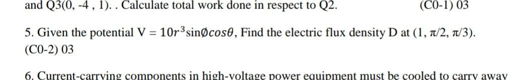 Solved and Q3(0, -4, 1). . Calculate total work done in | Chegg.com