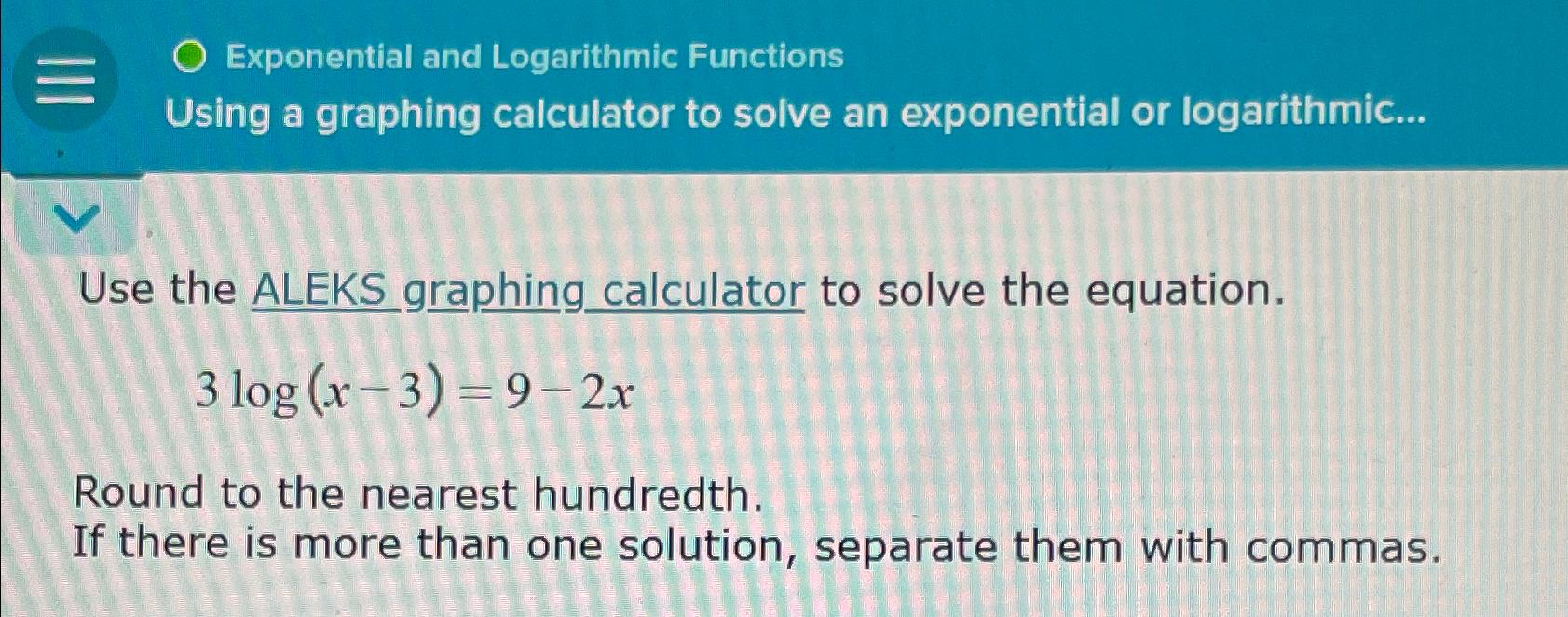 Solved Exponential and Logarithmic FunctionsUsing a graphing | Chegg.com