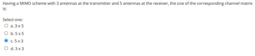 Solved Having a MIMO scheme with 3 ﻿antennas at the | Chegg.com