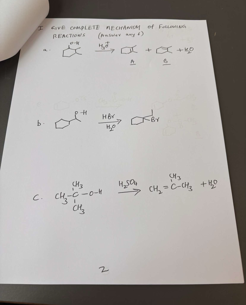 Solved I GIVE COMPLETE MECHANISM Of FOllowING REACTIONS | Chegg.com