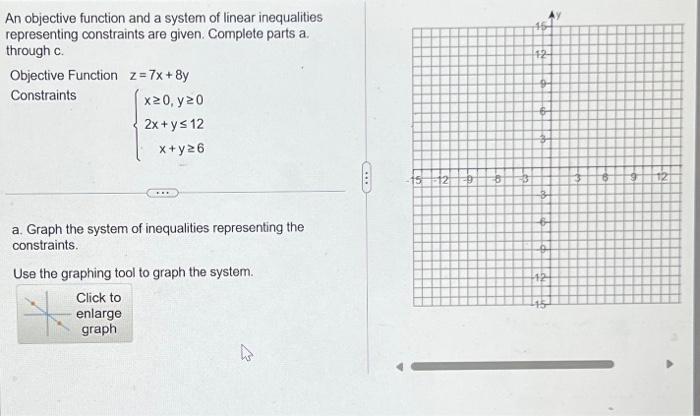 Solved An objective function and a system of linear | Chegg.com