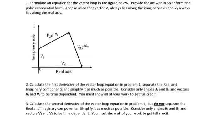 Solved 1. Formulate an equation for the vector loop in the | Chegg.com