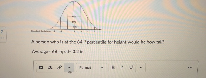 Solved Standard Deviations . 1 2 A person who is at the 84th | Chegg.com
