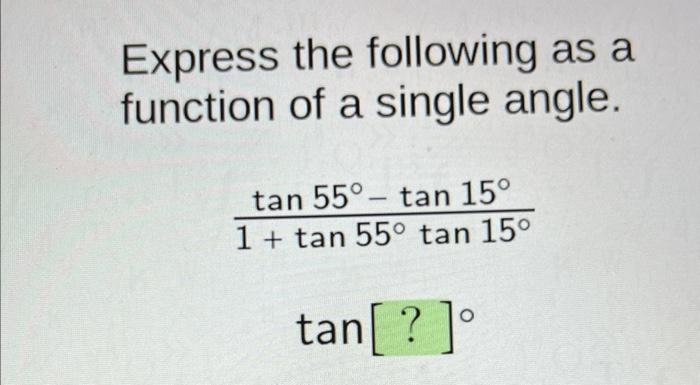 Solved Express the following as a function of a single | Chegg.com