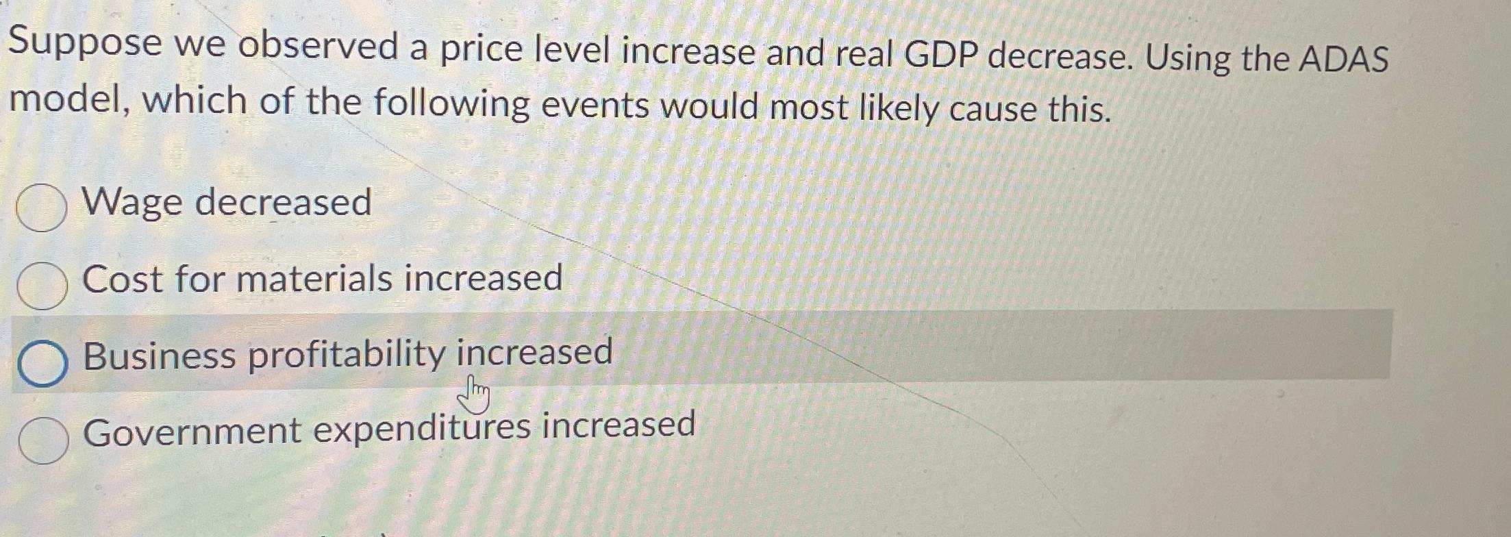Solved Suppose we observed a price level increase and real | Chegg.com