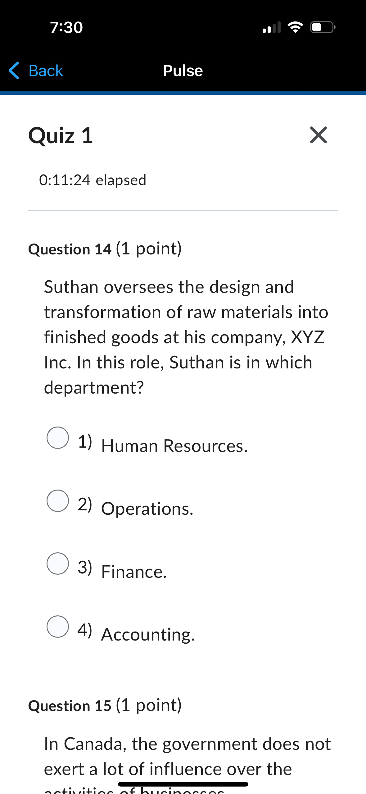 Solved Question 14 (1 ﻿point)Suthan oversees the design | Chegg.com