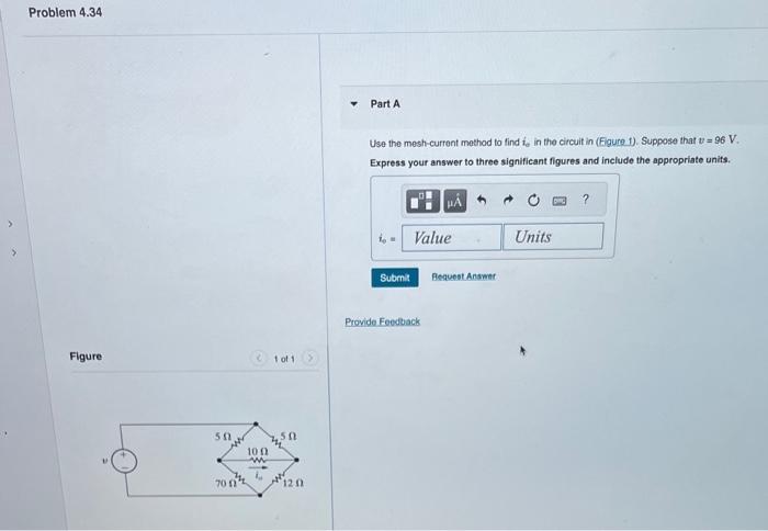 Solved Use the mesh-current method to find fe in the circuit | Chegg.com