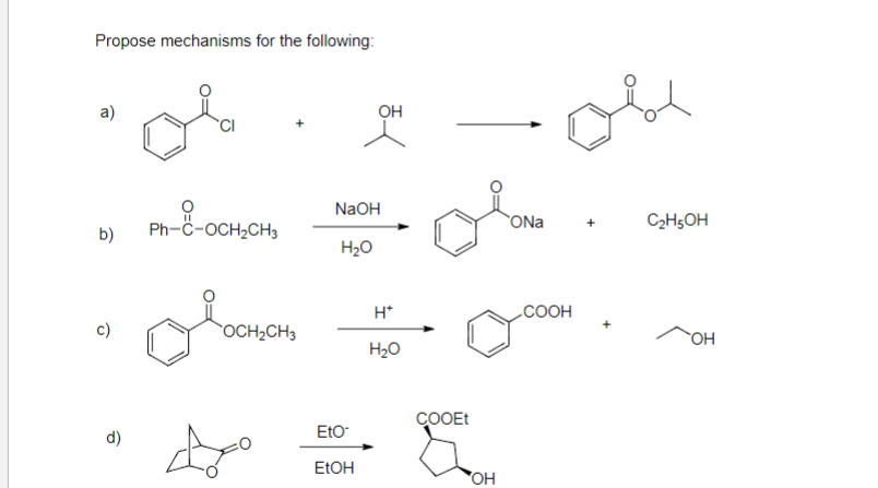 Solved Propose a mechanism for the following reactions | Chegg.com Solved Propose a mechanism for the following reactions | Chegg.com
