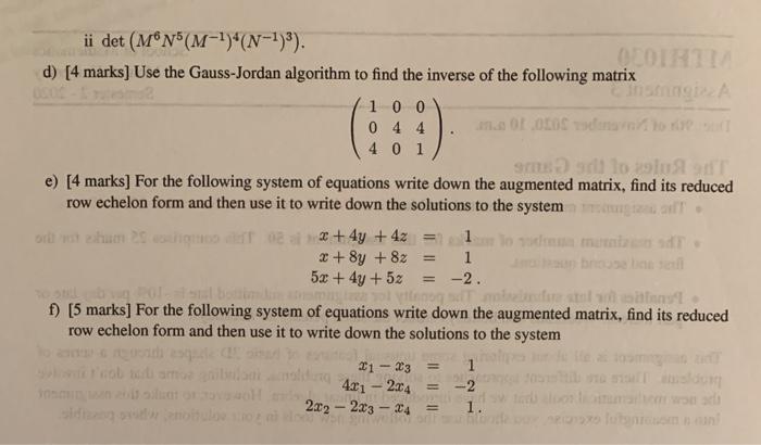 Solved a) [6 marks] Write down the 3 x 3 matrices A, B and C | Chegg.com