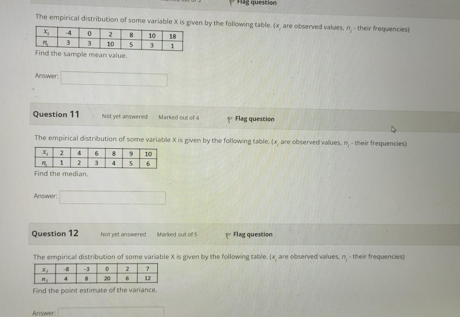 Solved The empirical distribution of some variable X is | Chegg.com