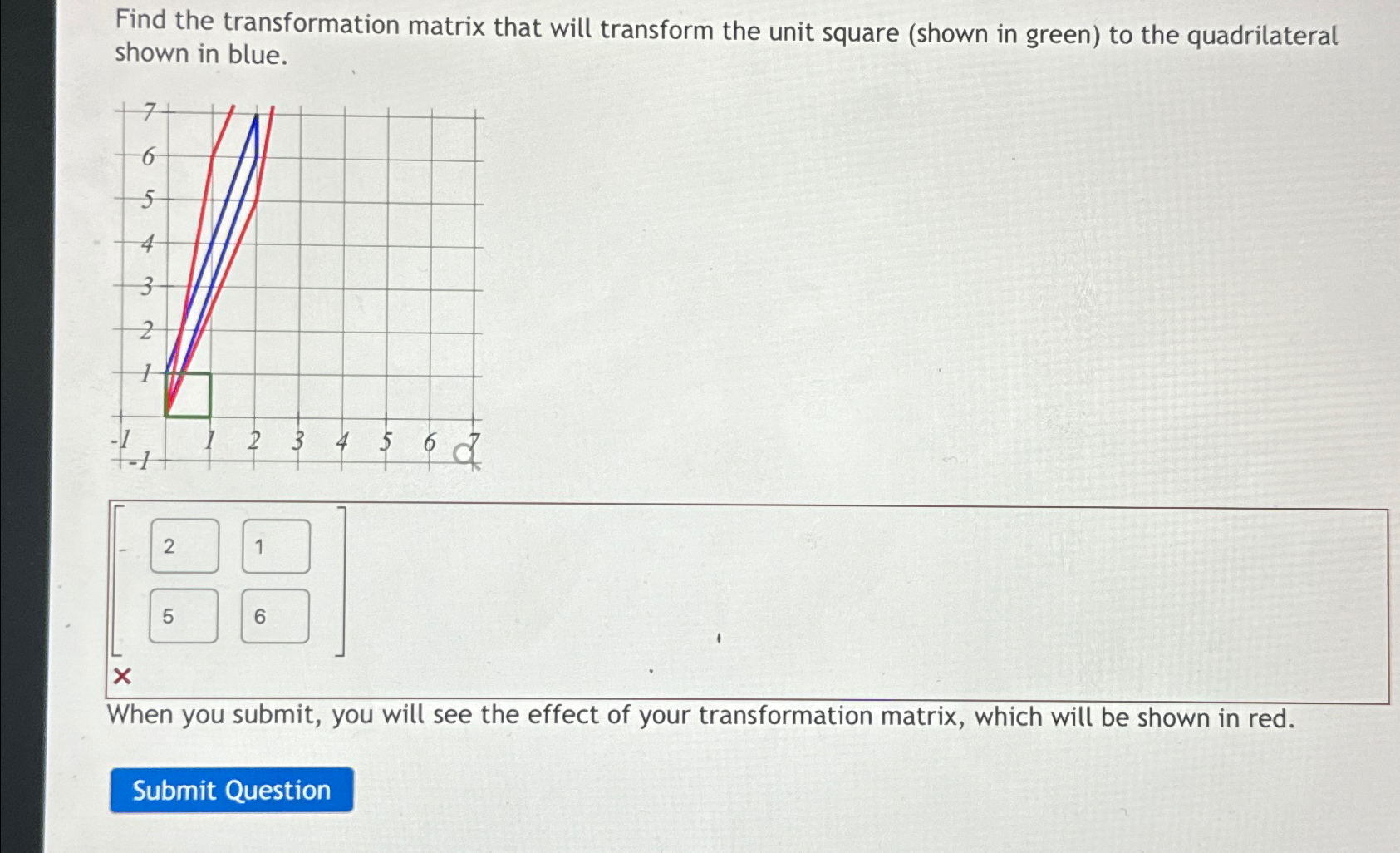 Solved Find the transformation matrix that will transform | Chegg.com