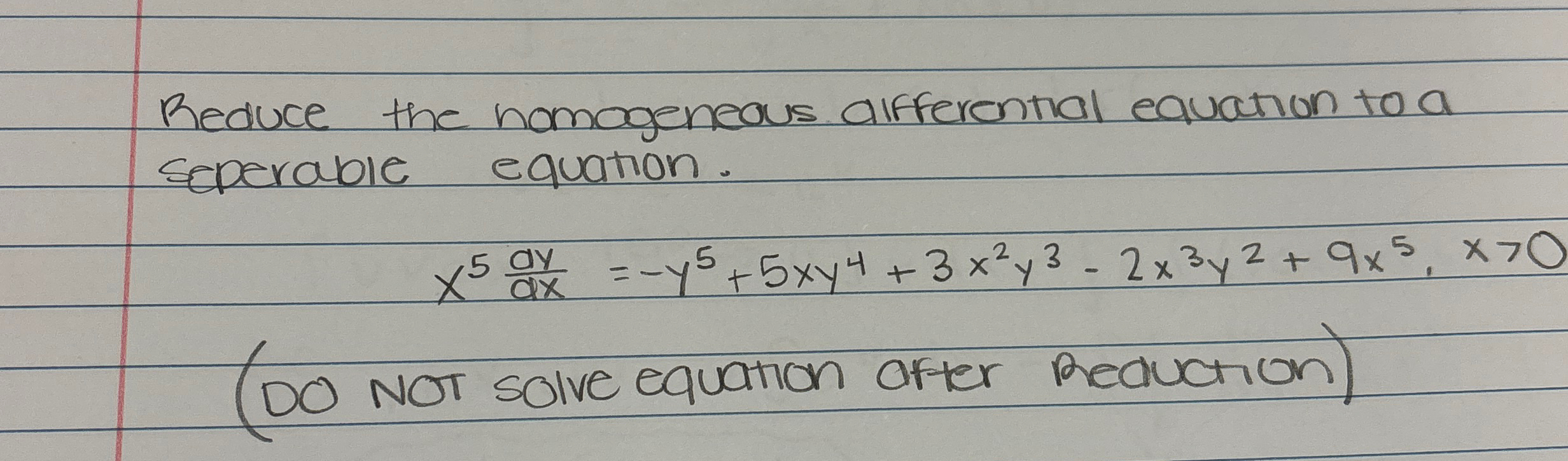 Solved Reduce the homogeneous alfferential equation to a | Chegg.com