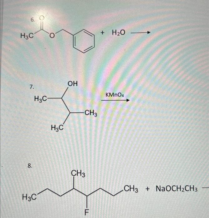 Solved only include major products and any byproducts but no | Chegg.com