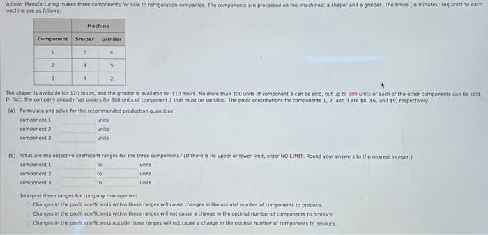Solved (a) Formulate and solve for the recommended | Chegg.com
