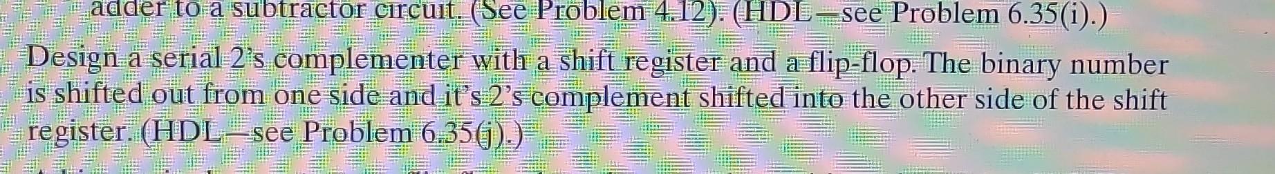 Solved adder to a subtractor circuit. (See Problem 4.12). | Chegg.com