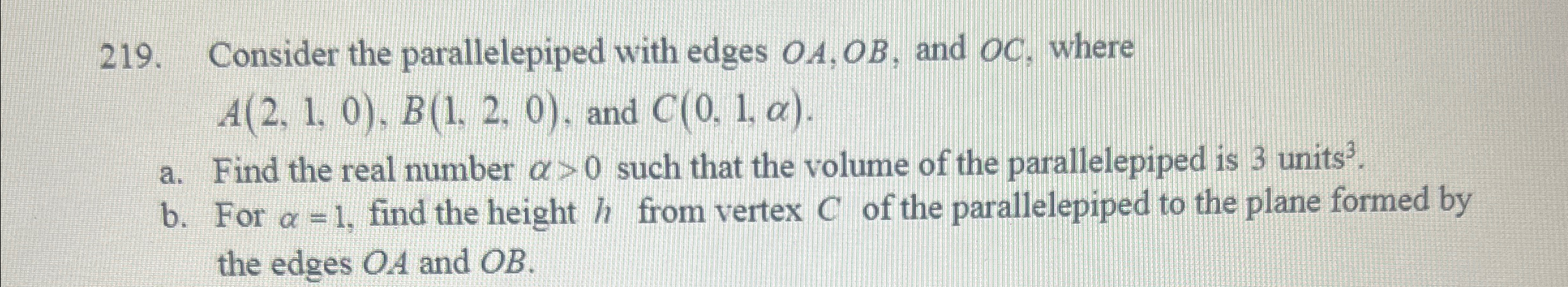 Solved Consider the parallelepiped with edges OA,OB, ﻿and | Chegg.com