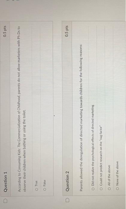 According to Consuming Kids: The Commercialization of | Chegg.com