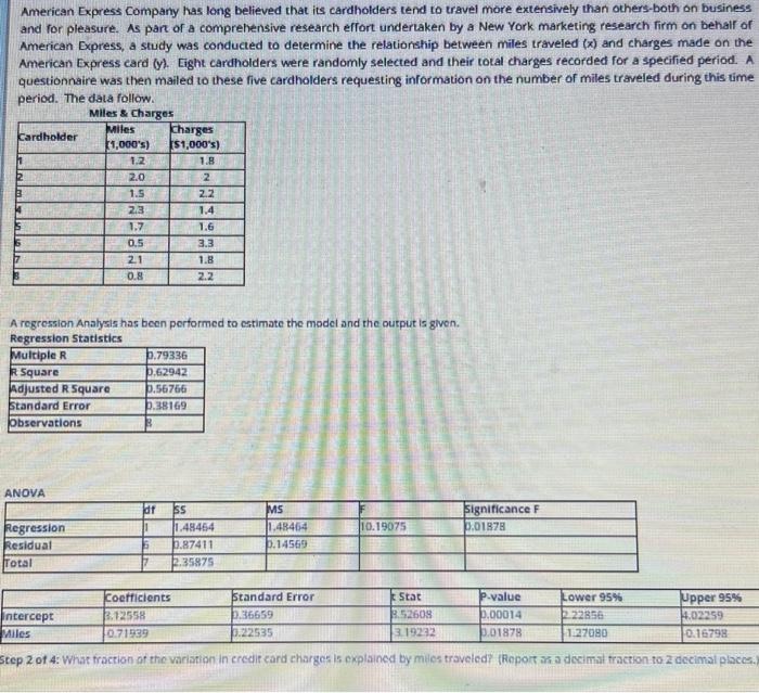 Solved American Express Company has long believed that its | Chegg.com