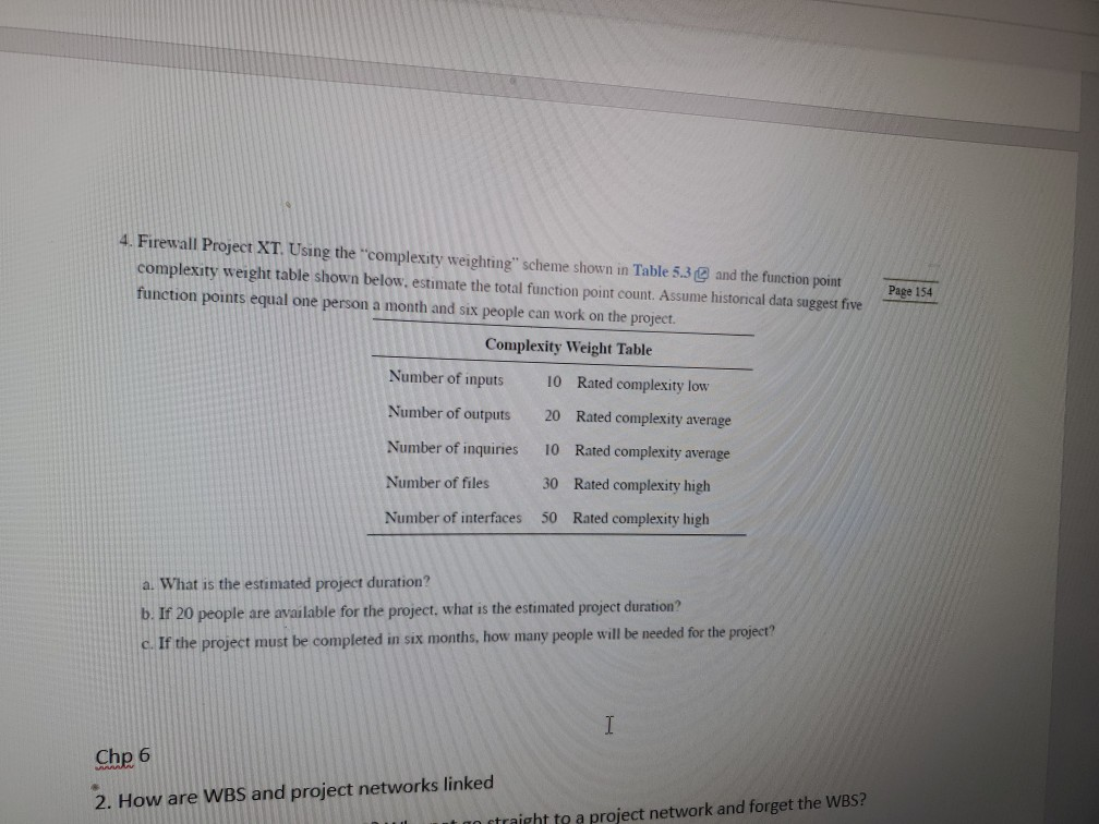Solved Page 154 4. Firewall Project XT. Using the complexity | Chegg.com