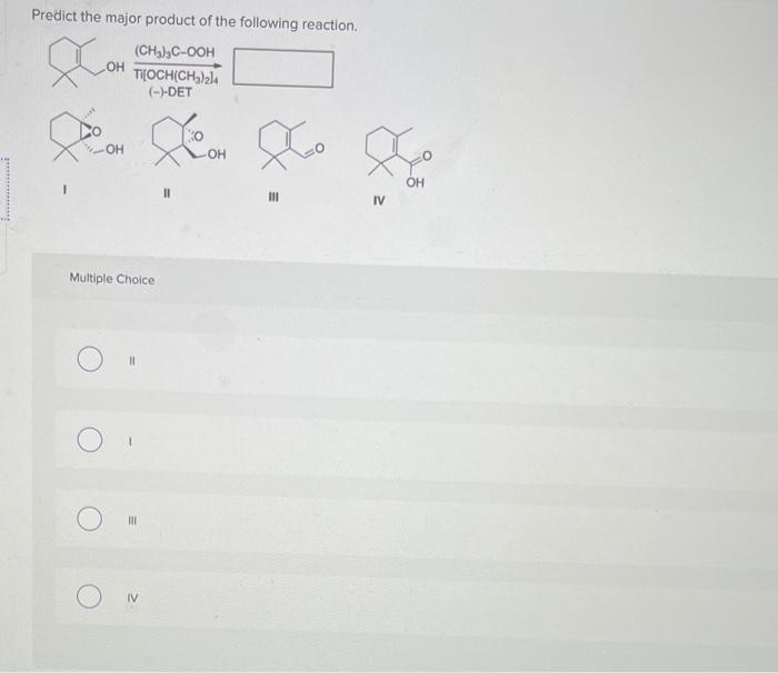 Solved Predict the major product of the following reaction. | Chegg.com