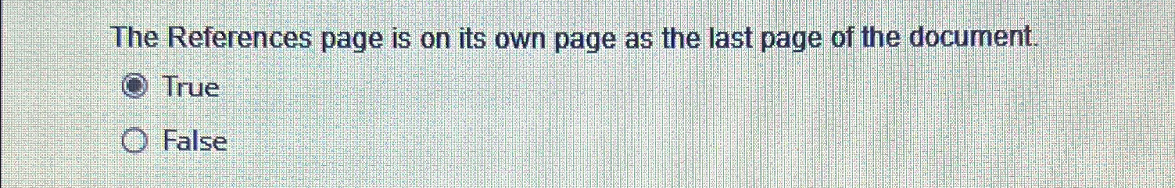Solved The References page is on its own page as the last | Chegg.com