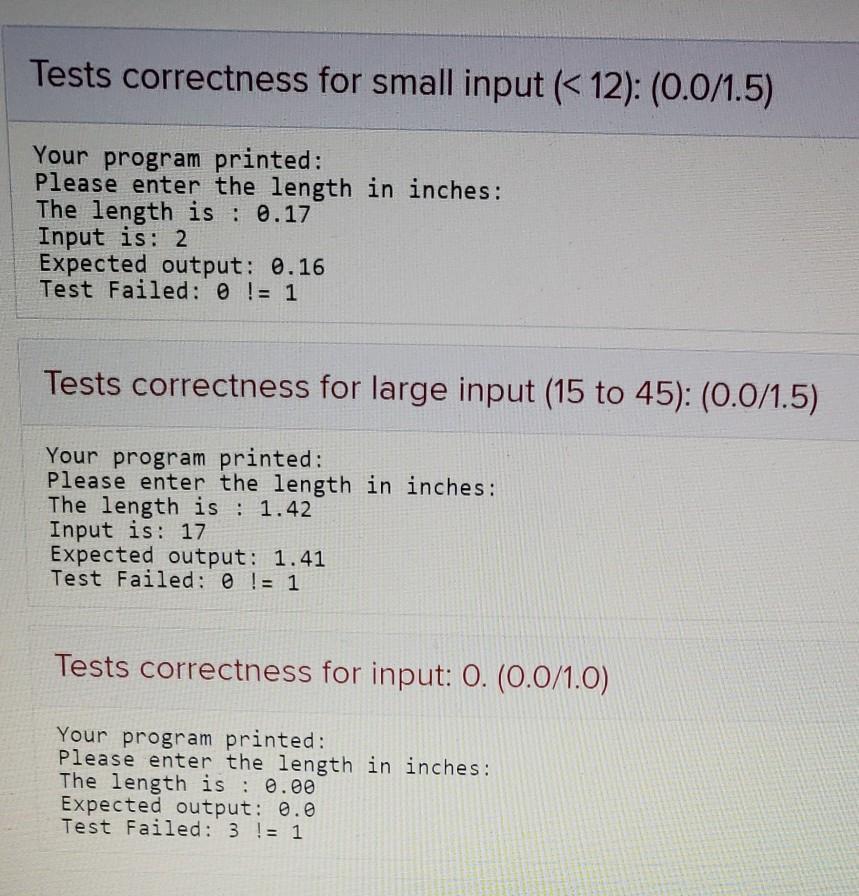 Solved Write a C++ program that converts inches to feet. | Chegg.com