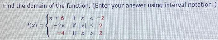 Solved Hello How Do I Find The Domain Of This Function In