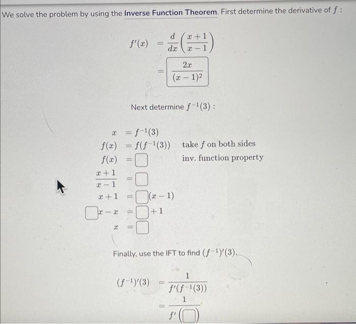 Solved ppose f(x)=ln(x−2)+4x. Then (f−1)′(12)=We solve the | Chegg.com