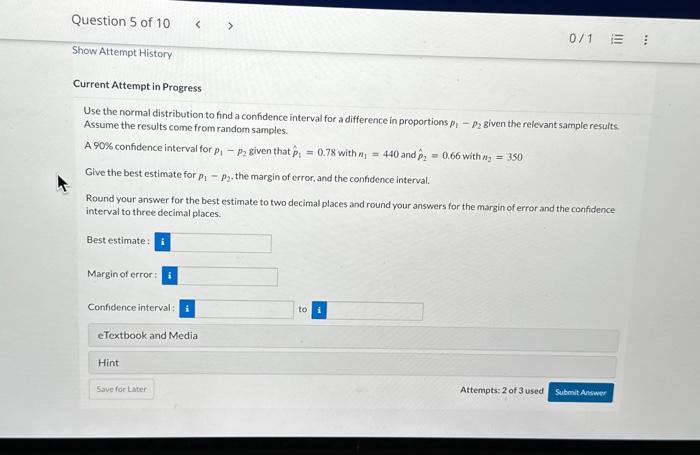Solved Use the normal distribution to find a confidence | Chegg.com