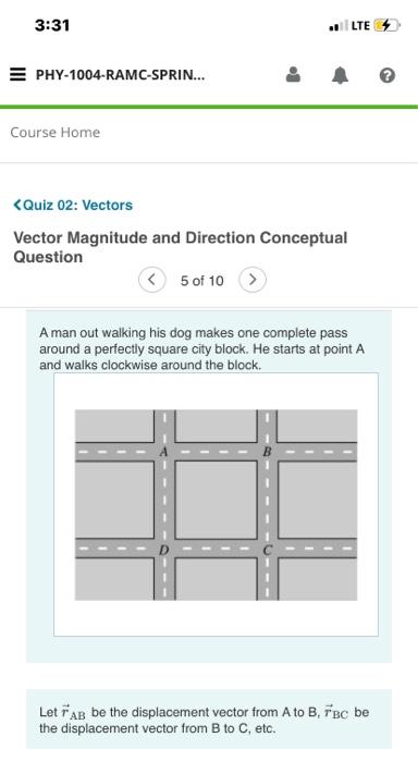 Solved Vector Magnitude and Direction Conceptual Question 5 | Chegg.com