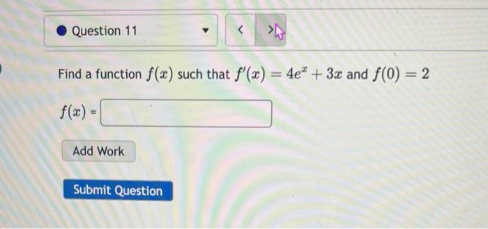 Solved Find a function f(x) such that f′(x)=6x2−6 and | Chegg.com