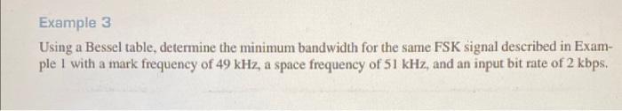 Solved Example 1 Determine the baud and minimum bandwidth | Chegg.com