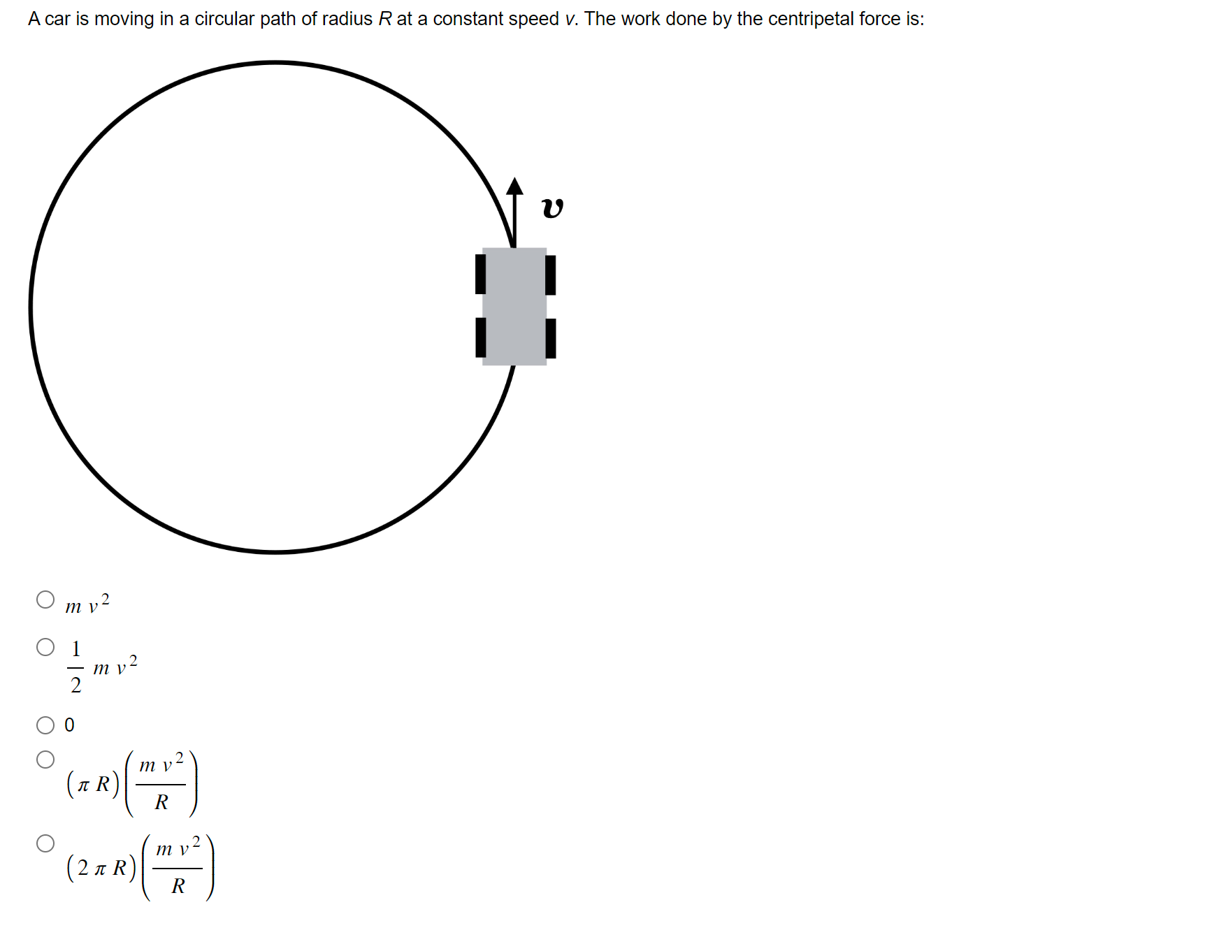 Solved A car is moving in a circular path of radius R ﻿at a | Chegg.com