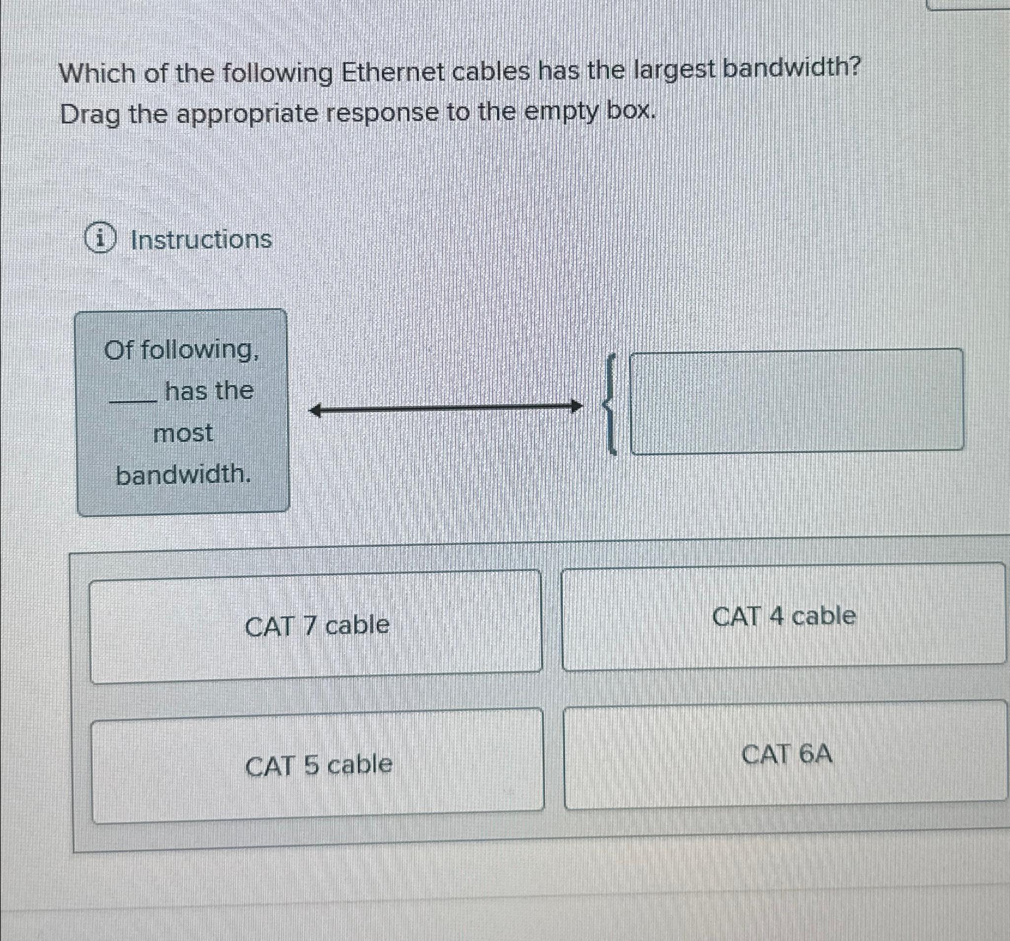 Solved Which of the following Ethernet cables has the | Chegg.com