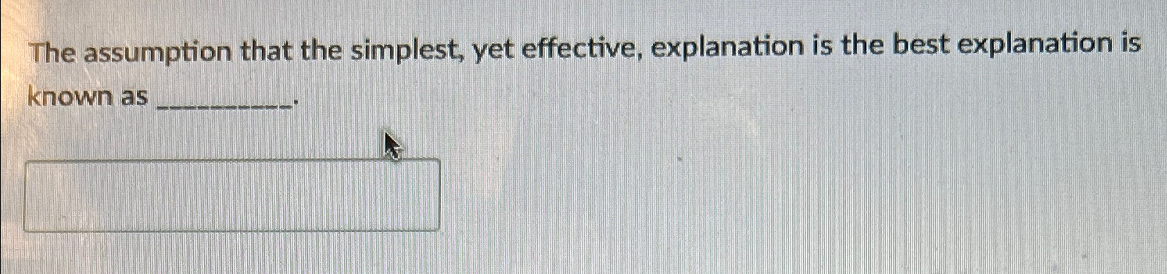 Solved The assumption that the simplest, yet effective, | Chegg.com
